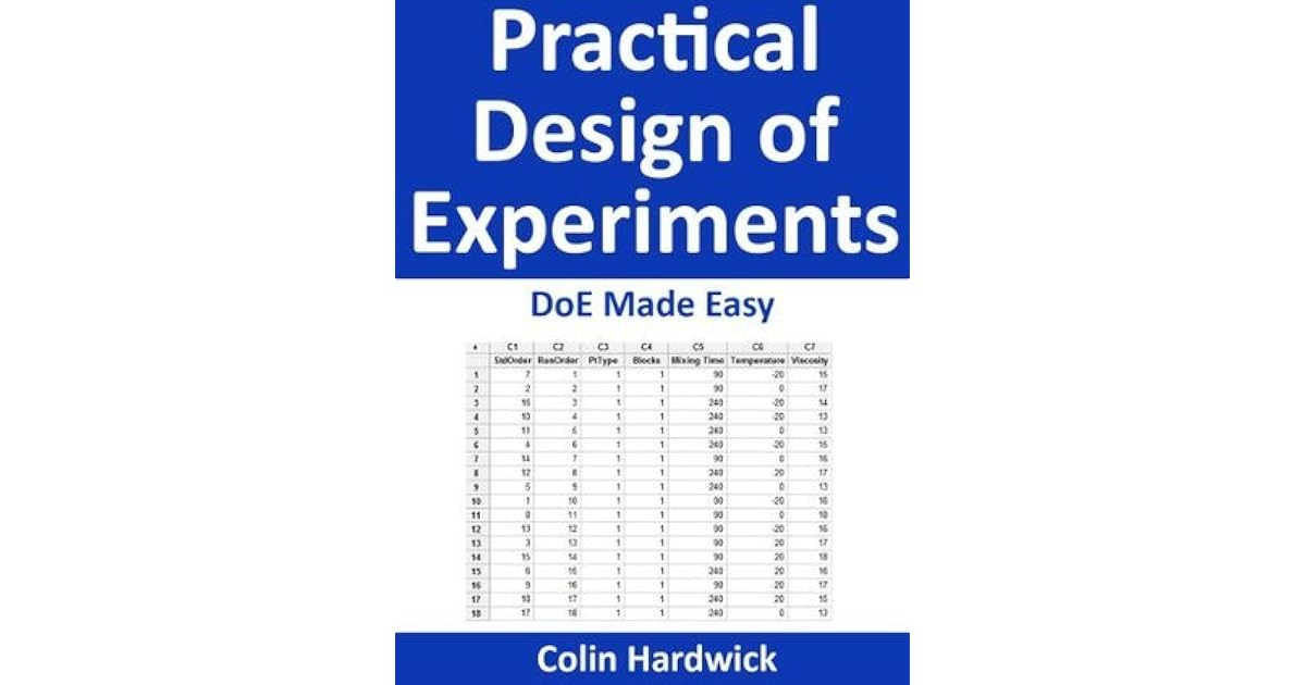 Practical Design of Experiments - DoE Made Easy! by Colin Hardwick