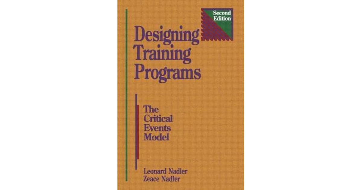 Designing Training Programs: The Critical Events Model by Leonard Nadler