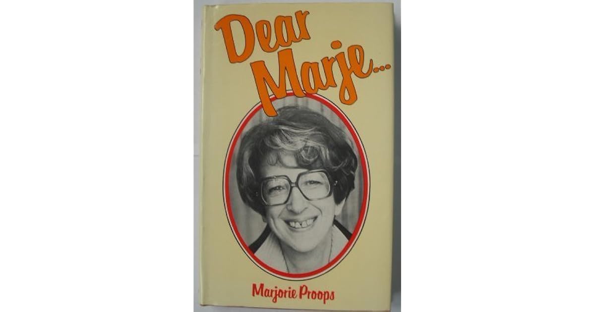 Dear Marje by Marjorie Proops
