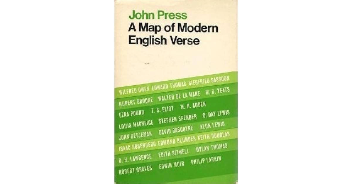 A Map of Modern English Verse by John Press