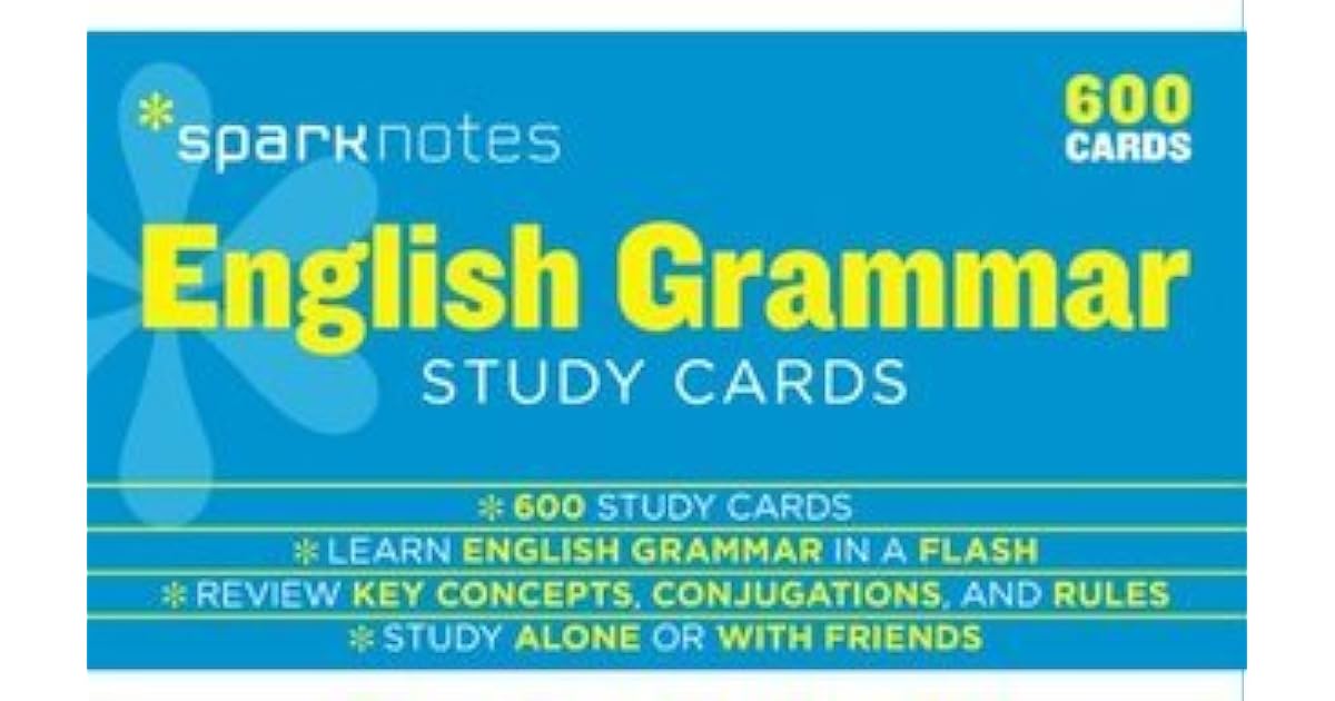 English Grammar Study Cards by SparkNotes