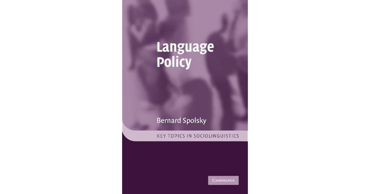 Language Policy by Bernard Spolsky