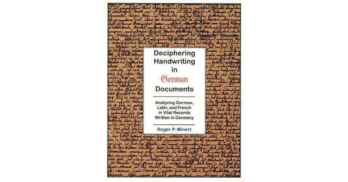 Deciphering Handwriting In German Documents: Analyzing German, Latin ...