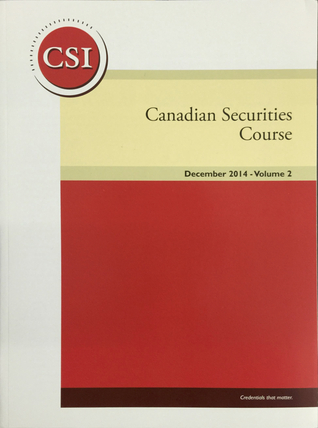 Canadian Securities Course Volume 2 by Canadian Securities Institute