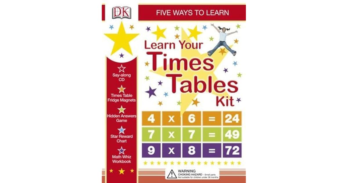 Learn Your Times Tables Kit Five Ways To Learn With Stickers And Game 