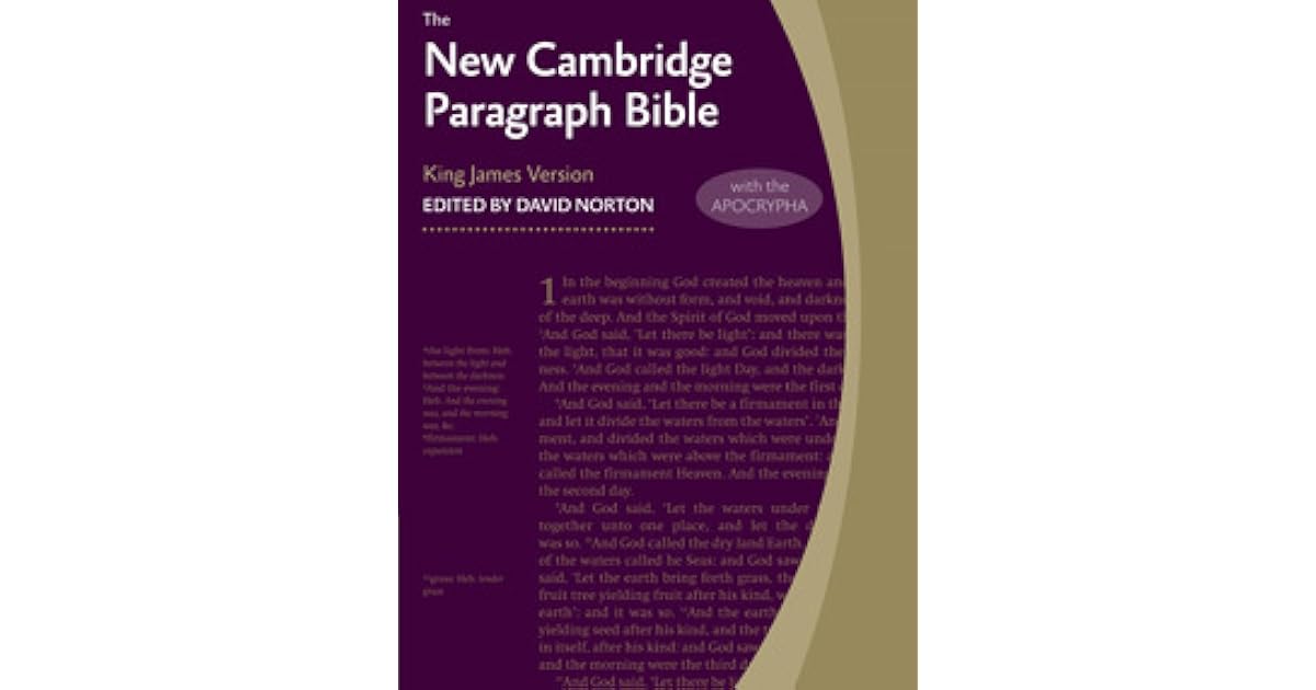 The New Cambridge Paragraph Bible with the Apocrypha by Anonymous