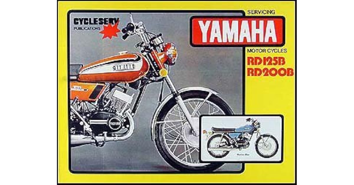 1974-1976 Yamaha RD125 RD200 Cycleserv Repair Shop Manual Motorcycle by Yamaha