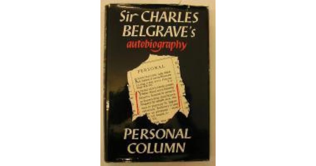 Personal Column by Charles Belgrave