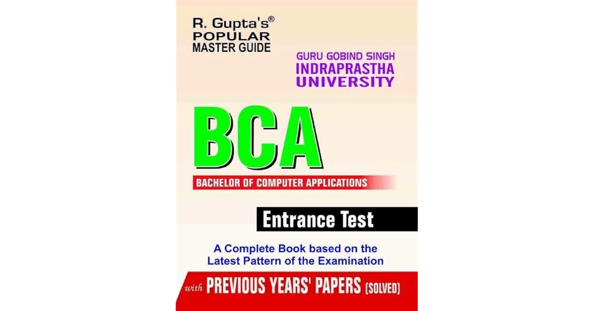 GGSIPU: BCA (Bachelor of Computer Applications) Common Entrance Test ...