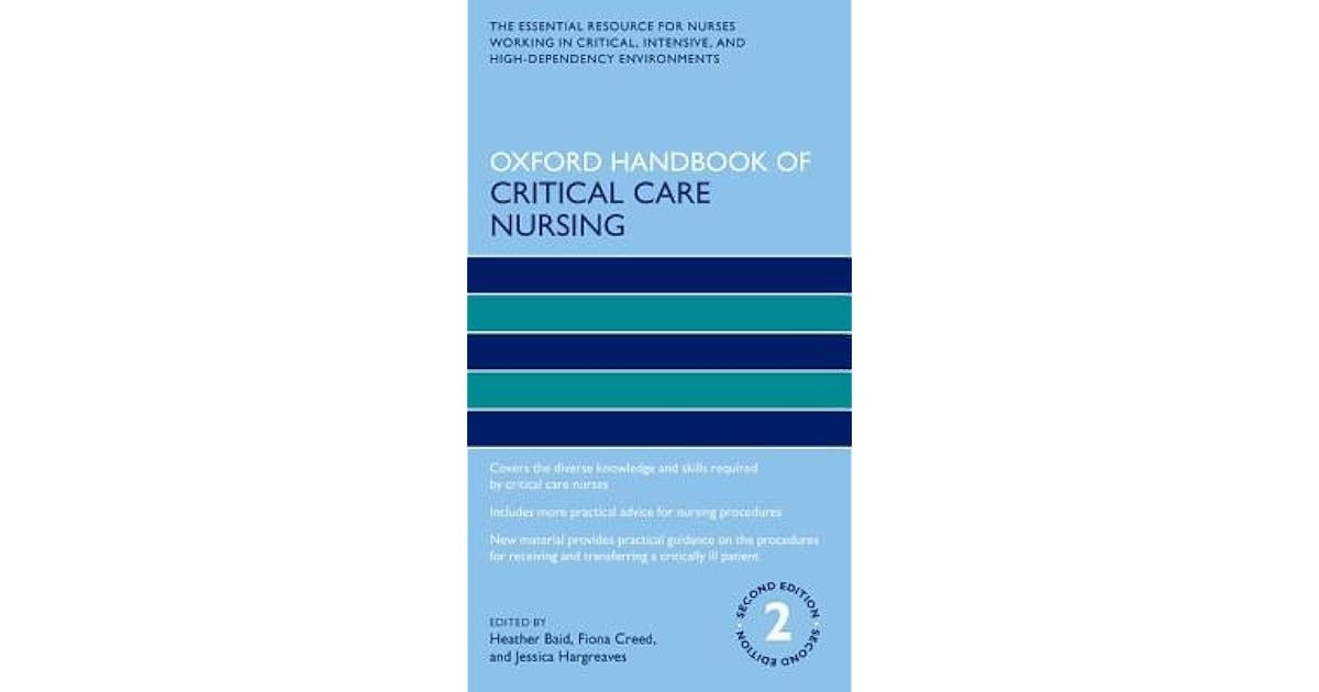 Oxford Handbook of Critical Care Nursing by Fiona Creed