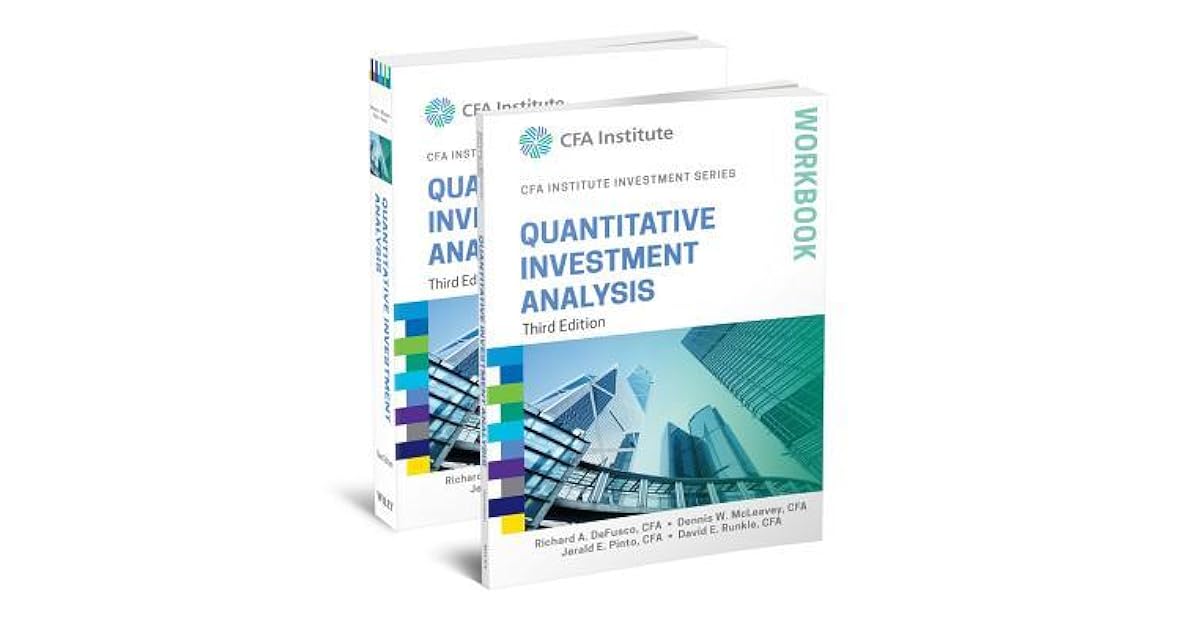 Quantitative Investment Analysis [with Workbook] by Richard A. DeFusco