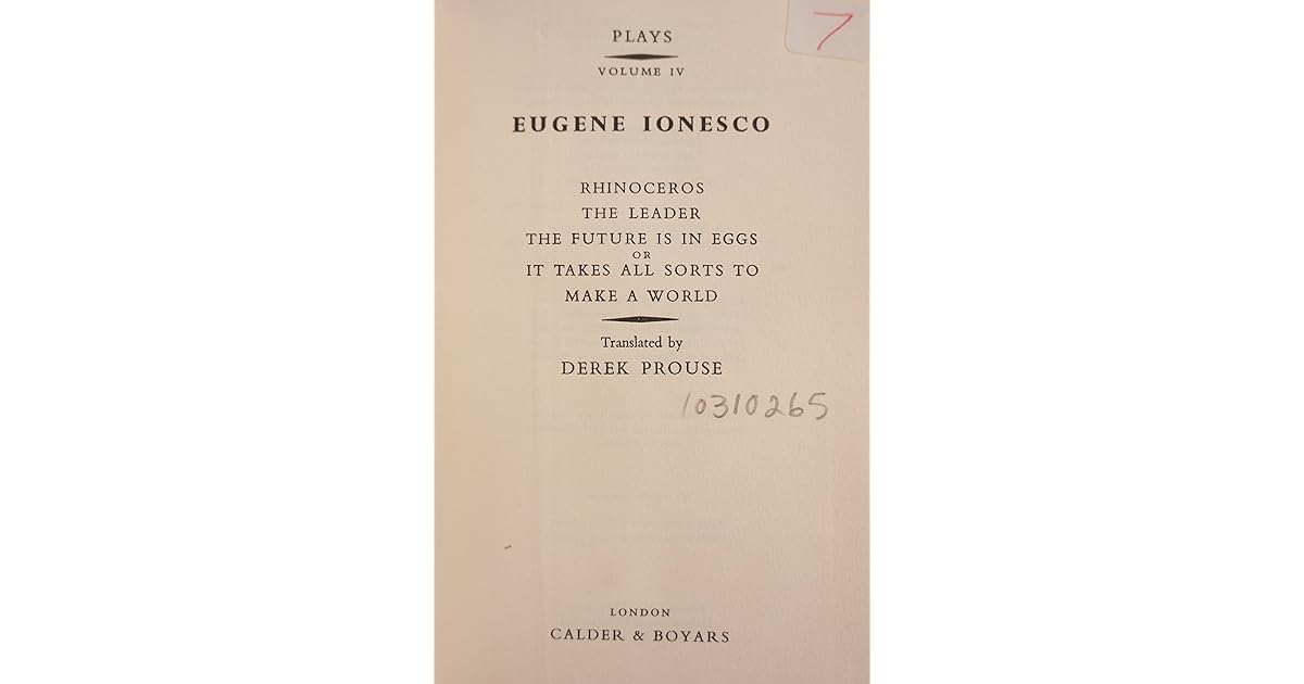 Plays by Eugène Ionesco