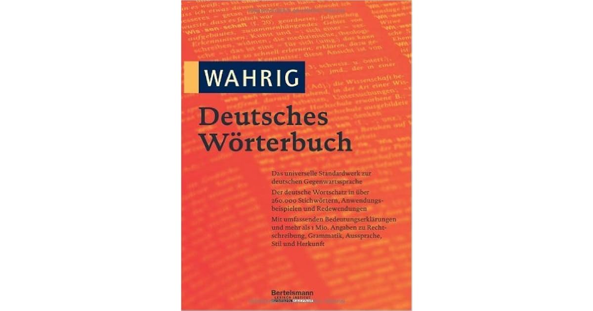 Wahrig Deutsches Wörterbuch by Gerhard Wahrig