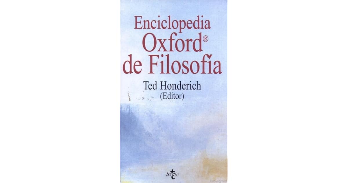 Enciclopedia Oxford de Filosofía by Ted Honderich