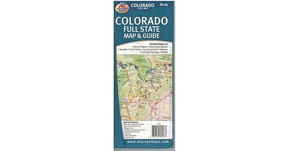 Colorado Full State Map & Guide by MacVan Map Company