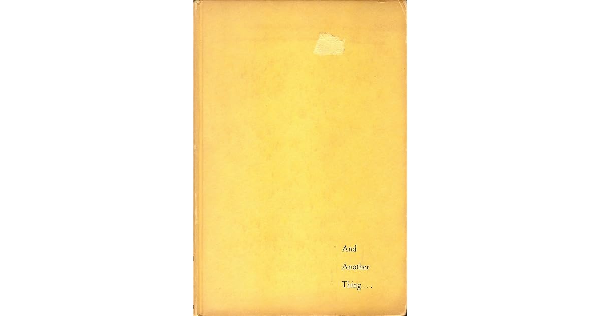 And Another Thing by Robert Paul Smith