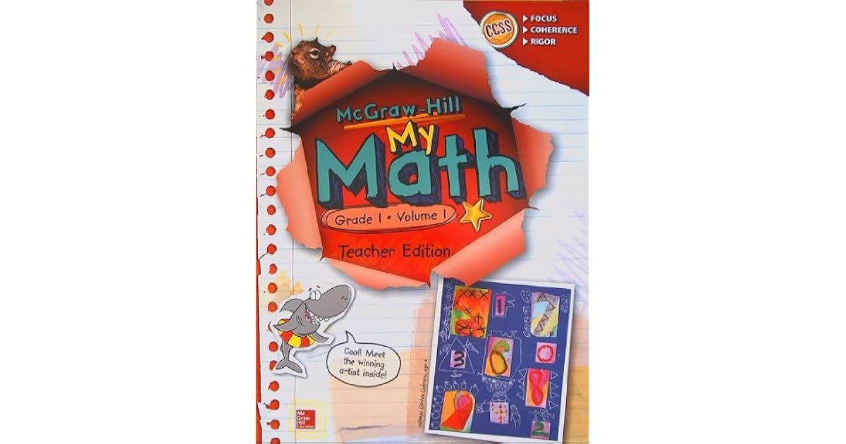 McGraw Hill My Math Grade 1 Volume 1 Teacher Edition CCSS Common