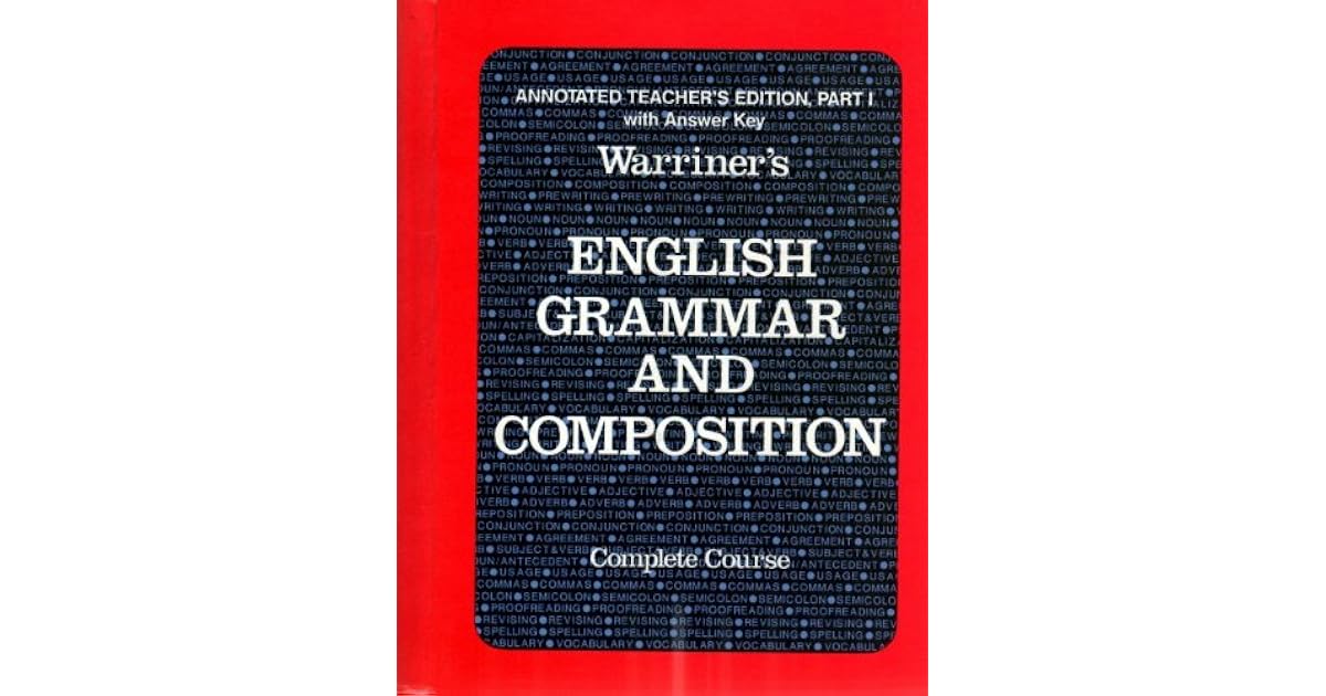 Warriner's English Grammar And Composition Complete Course Annotated ...