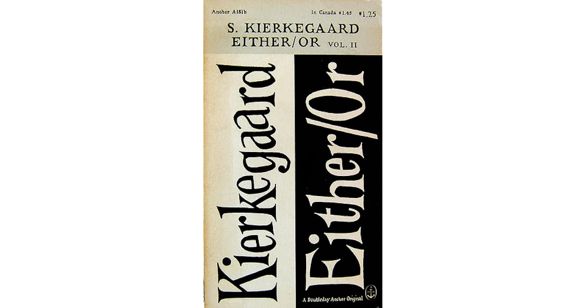 EITHER/OR VOLUME 1 by Søren Kierkegaard