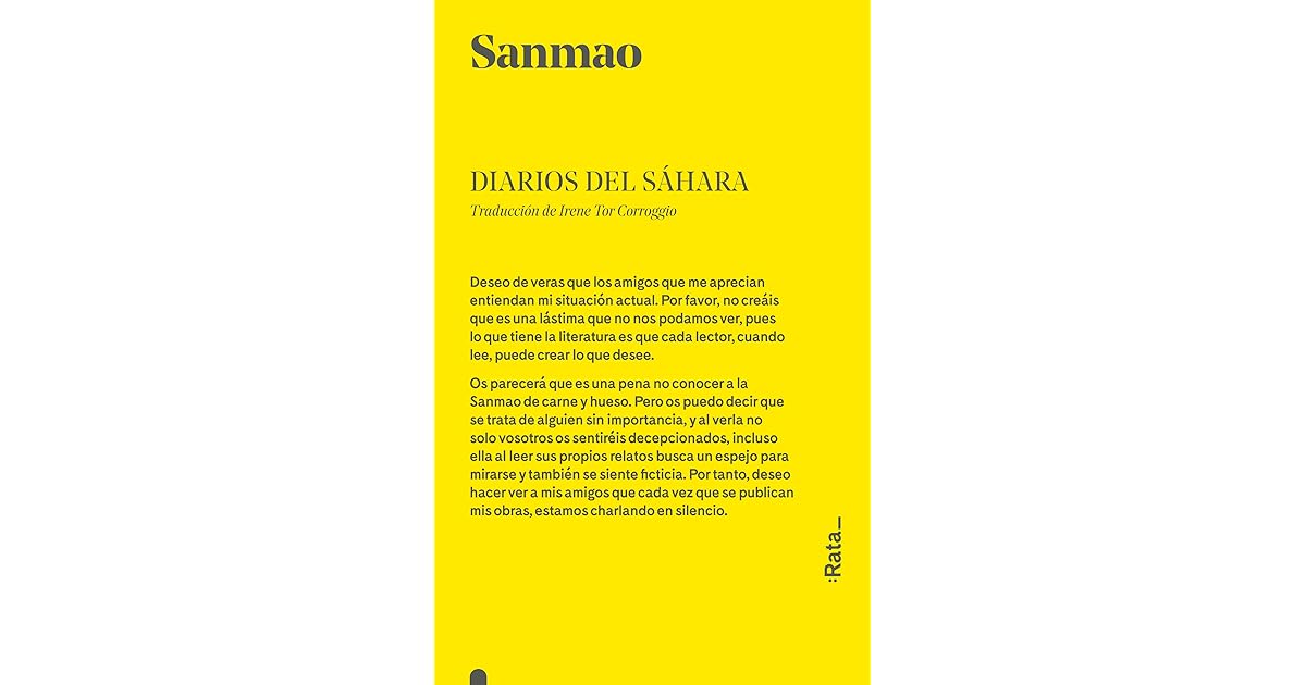 Diarios del Sáhara by Sanmao