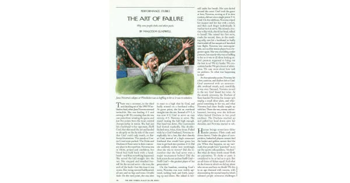 The Art of Failure by Malcolm Gladwell