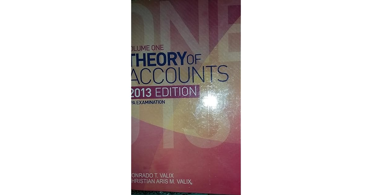Theory of Accounts Volume One by Conrado T. Valix