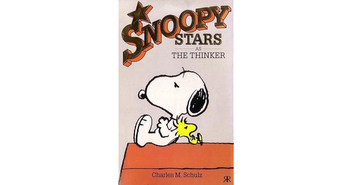 Snoopy Stars as The Thinker by Charles M. Schulz