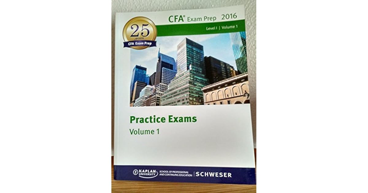 2016 Schweser Notes for CFA Level 1 - Books 1-5, Quicksheet, Practice ...