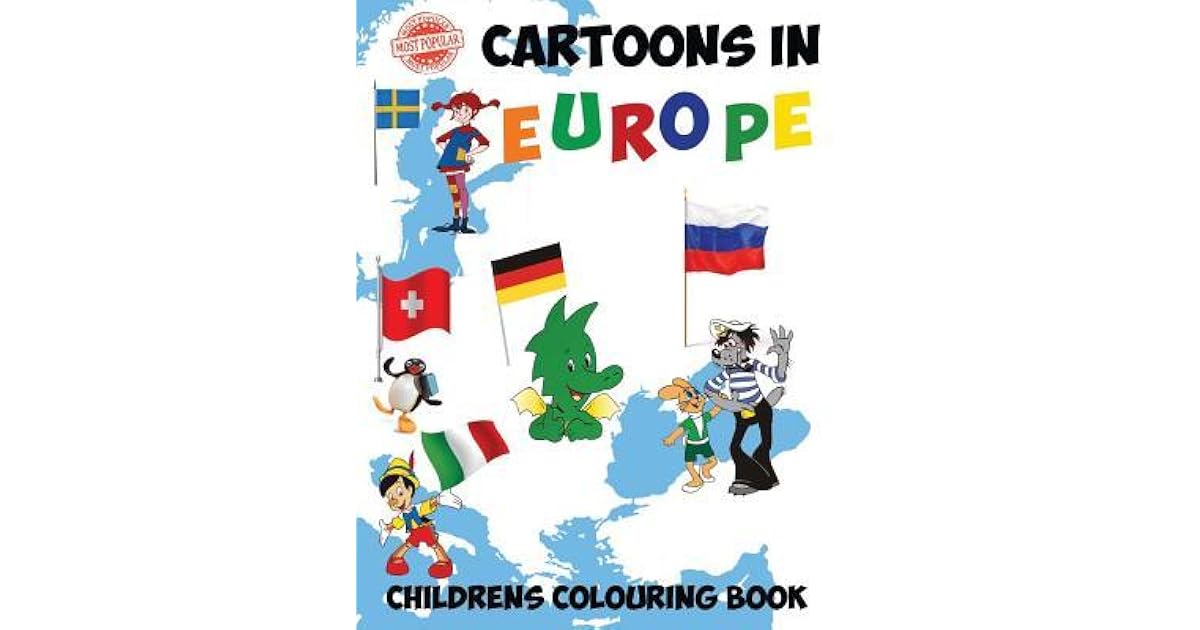 Most Popular Cartoons in Europe: This A4 50 page Colouring Book has a ...