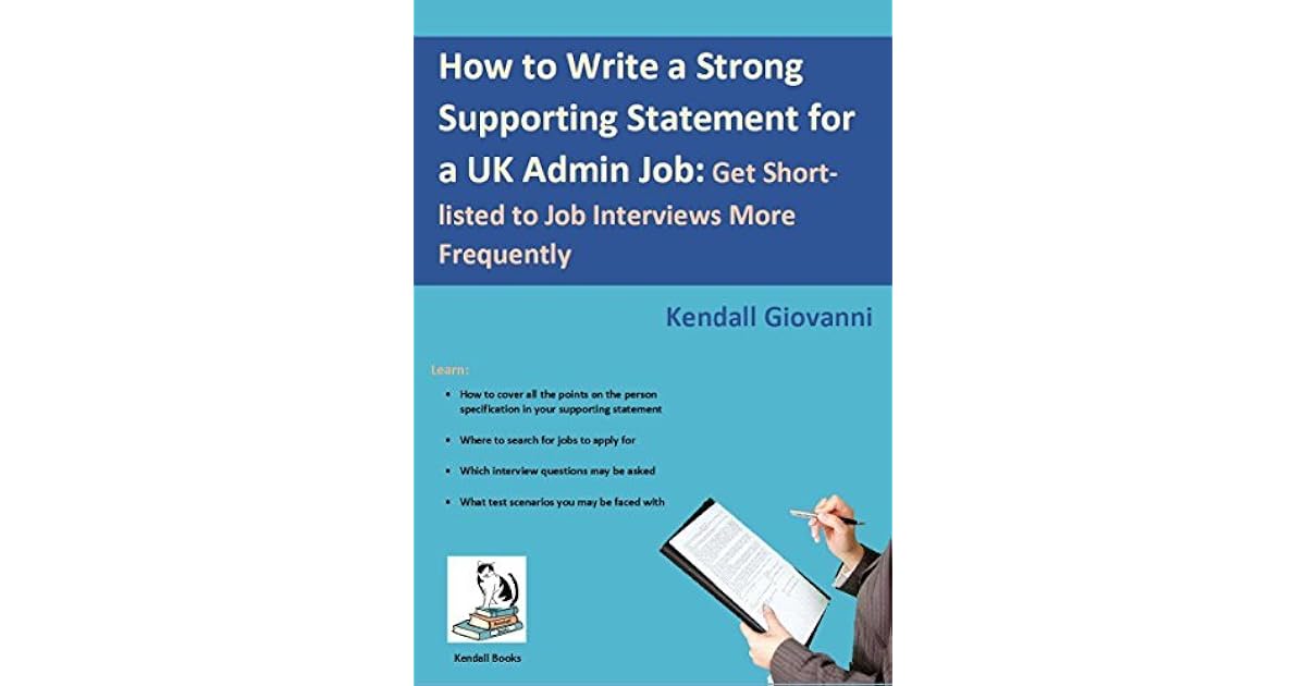 How To Write A Strong Supporting Statement For A UK Admin Job Get 