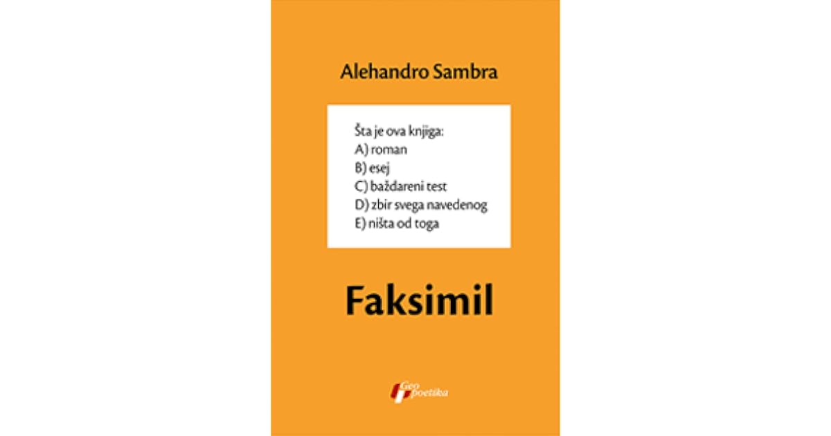 Faksimil by Alejandro Zambra