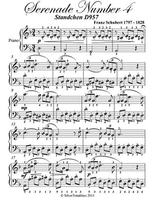 Serenade No 4 Stanchen D957 Easy Piano Sheet Music by Franz Schubert