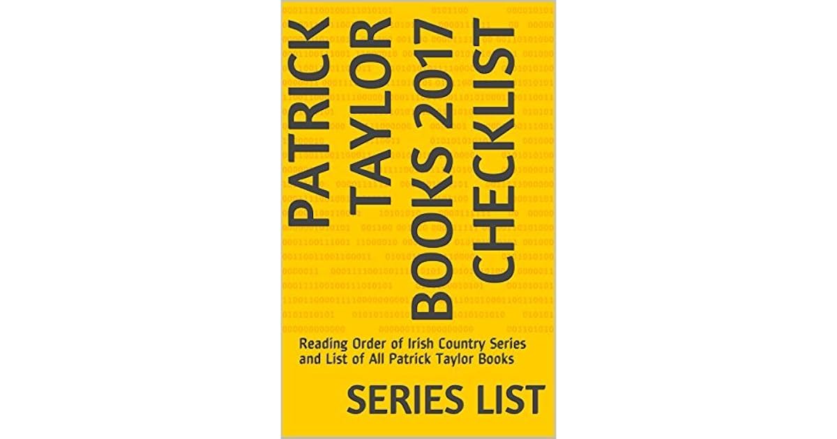 Patrick Taylor Books 2017 Checklist: Reading Order of Irish Country ...