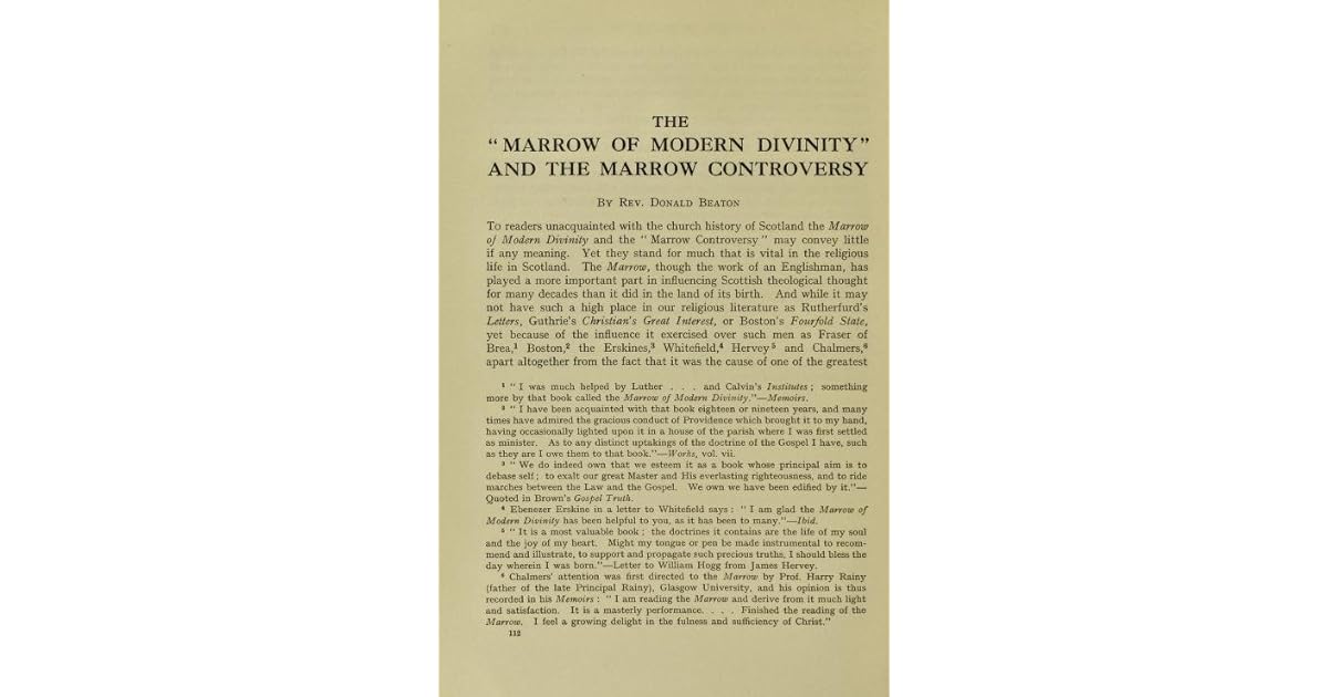 ‘The “Marrow of Modern Divinity” and the Marrow Controversy’, Records ...