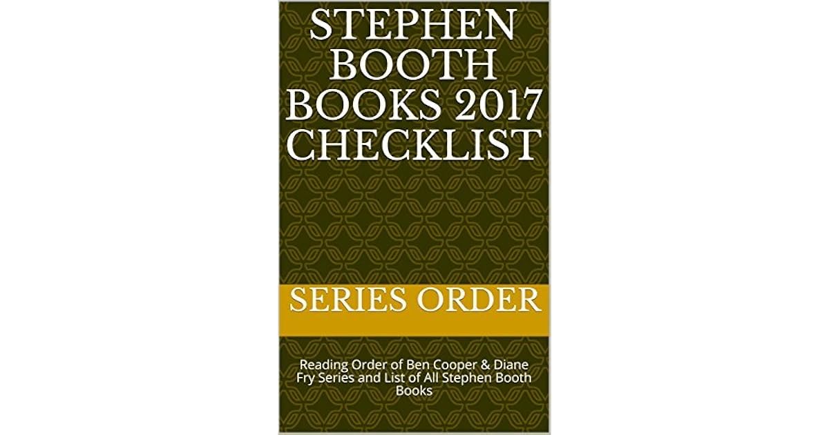 Stephen Booth Books 2017 Checklist: Reading Order of Ben Cooper & Diane ...