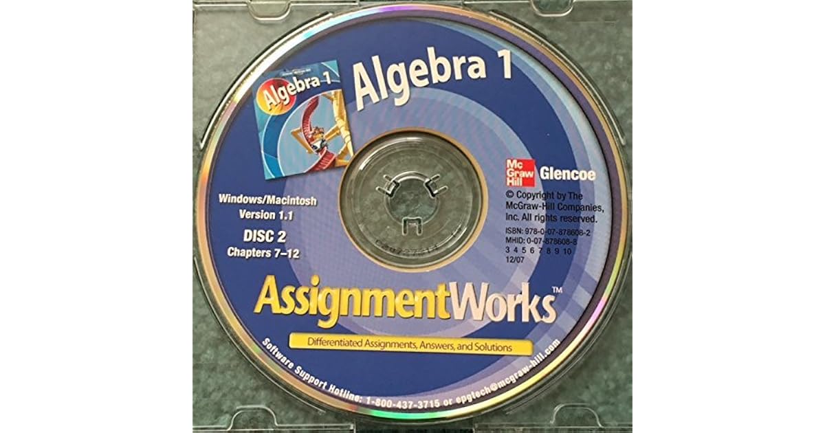 Glencoe McGraw Hill Algebra 1 AssignmentsWorks Differentiated