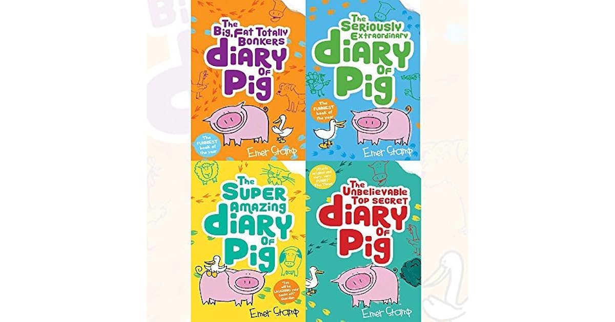 diary of pig collection emer stamp 4 books set by Emer Stamp