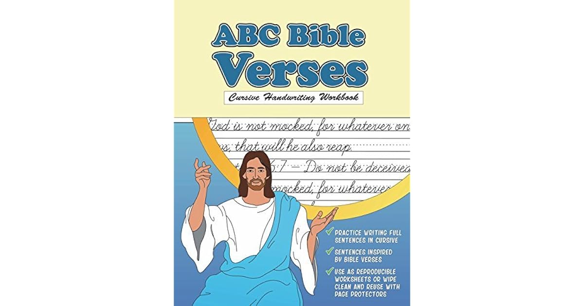 Cursive Handwriting Workbook: ABC Bible Verses: Christian Cursive ...