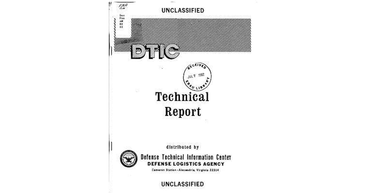 Dtic Technical Report by U.S. Department of Transportation