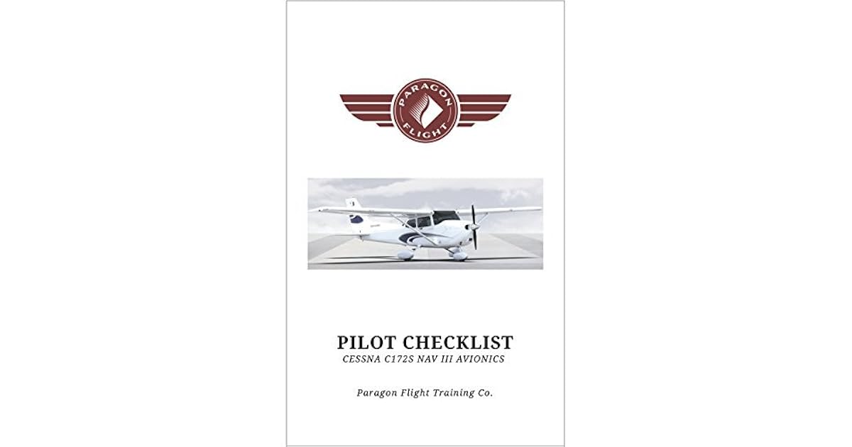Pilot Checklist, Cessna Skyhawk C172 SP: NAV III Garmin G1000 Avionics ...