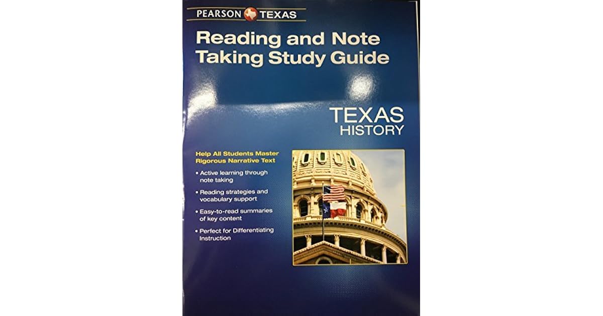 Pearson Texas History Reading And Note Taking Study Guide By Pearson pearson-texas-history-reading-and-note-taking-study-guide-by-pearson