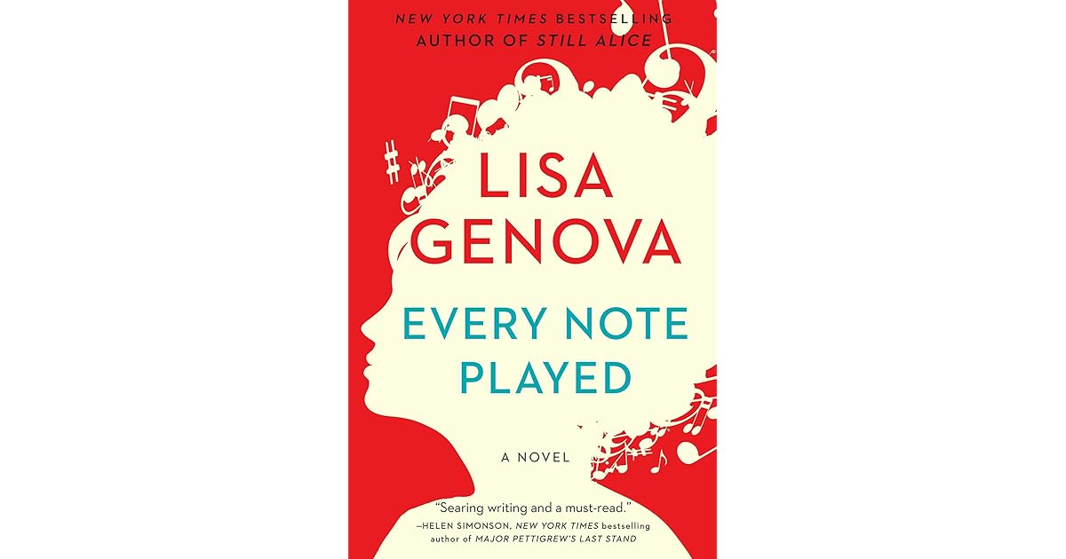 Book giveaway for Every Note Played by Lisa Genova Jan 14-Jan 28, 2019