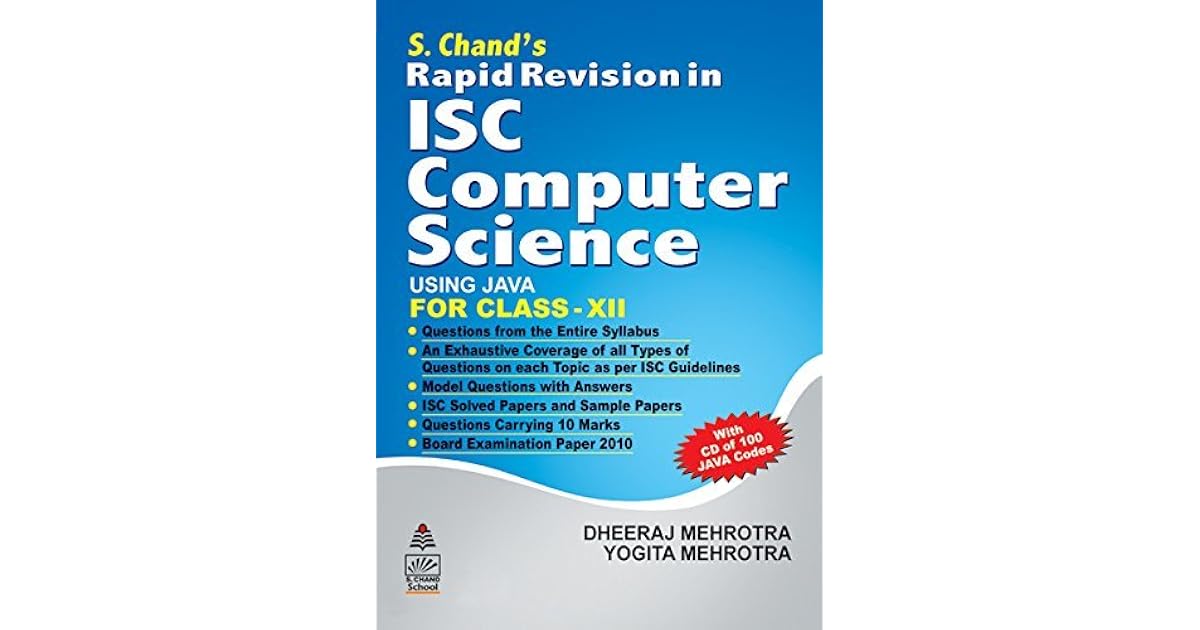 S.Chand’s Rapid Revision in ISC Computer Science for Class 12 by ...