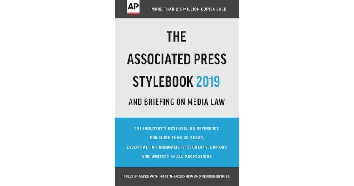 The Associated Press Stylebook 2019: and Briefing on Media Law by ...