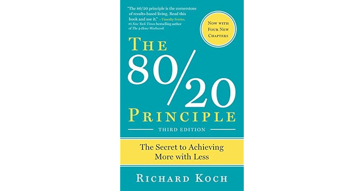 The 80/20 Principle: The Secret to Achieving More with Less by Richard Koch