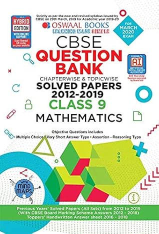 Oswaal CBSE Question Bank Class 9 Mathematics Book Chapterwise ...