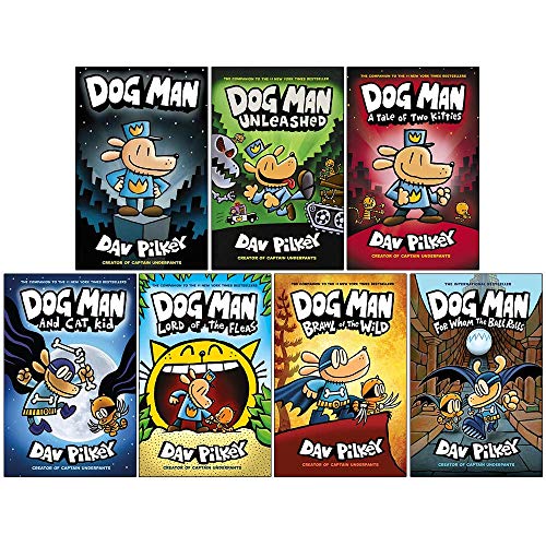 Dog Man Series 7 Books Collection Set By Dav Pilkey (Dog Man, Unleashed ...