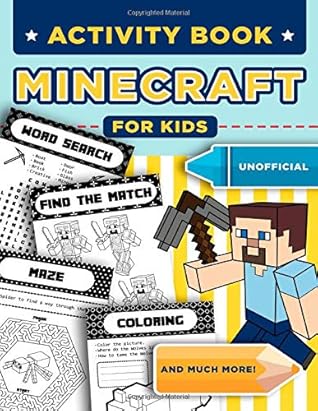 Minecraft Activity Book For Kids: Word Search, Find the Match, Maze ...