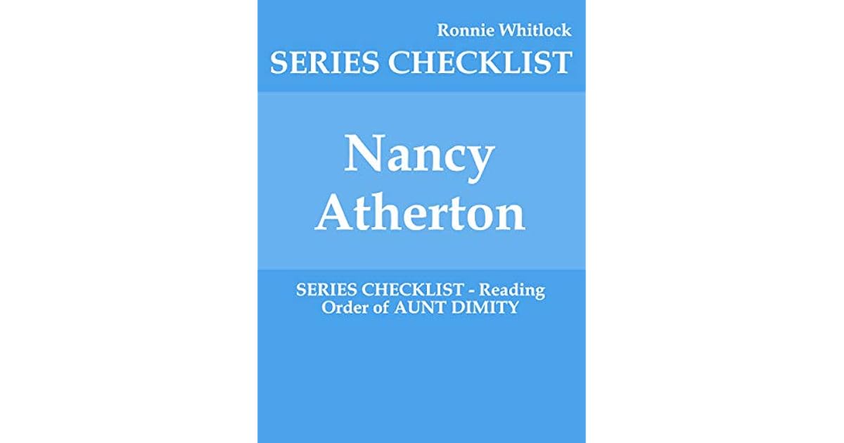 Nancy Atherton - SERIES CHECKLIST - Reading Order of AUNT DIMITY by ...