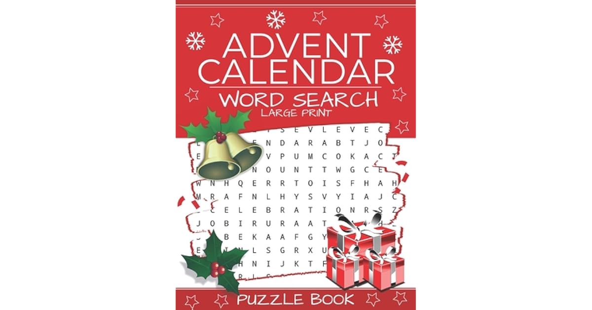 Advent Calendar Word Search: Puzzle Book Large Print 24 Christmas ...